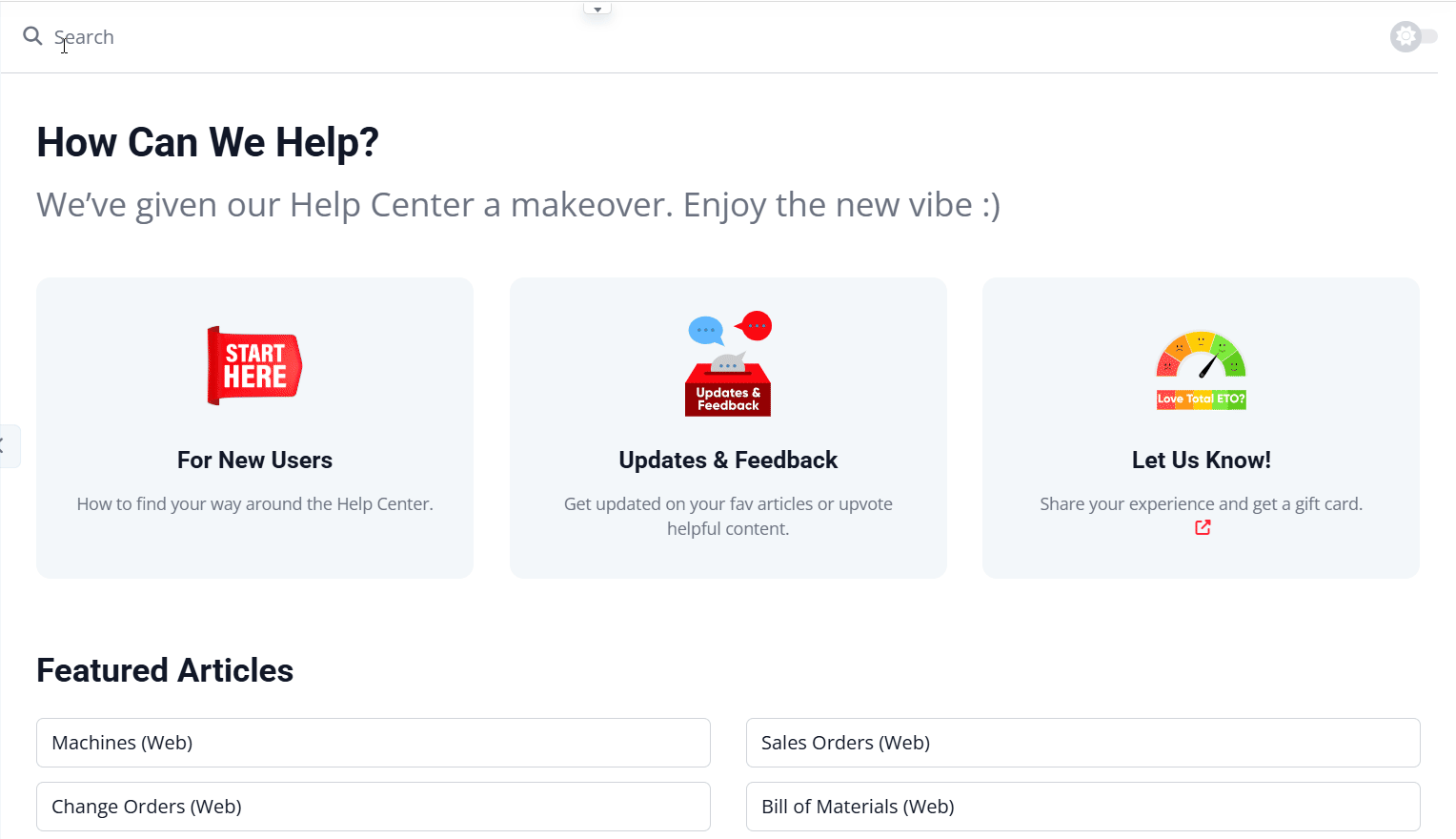 Using the Help Center – Help Center